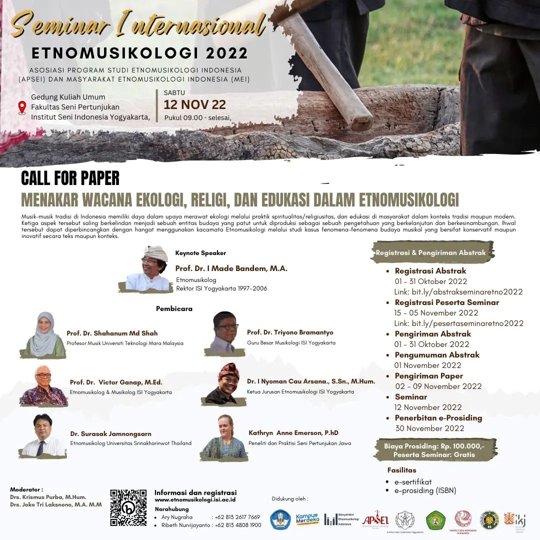 Seminar Internasional Etnomusikologi 2022 – Fakultas Seni Pertunjukan ...