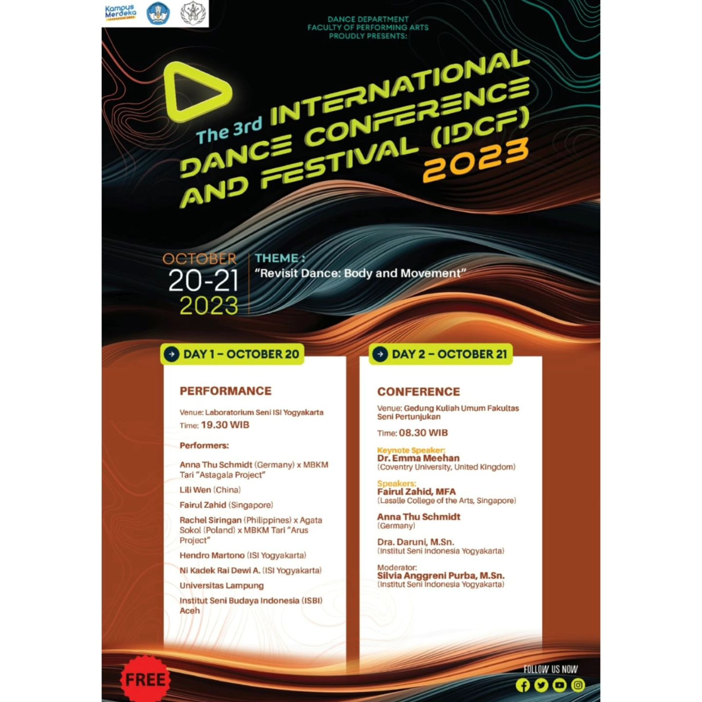 The 3rd International Dance Conference and Festival (IDCF) 2023 ...